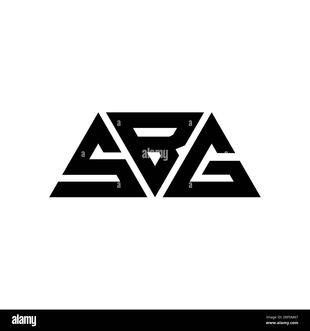 SBG triangle letter logo design with triangle shape. SBG triangle logo ...