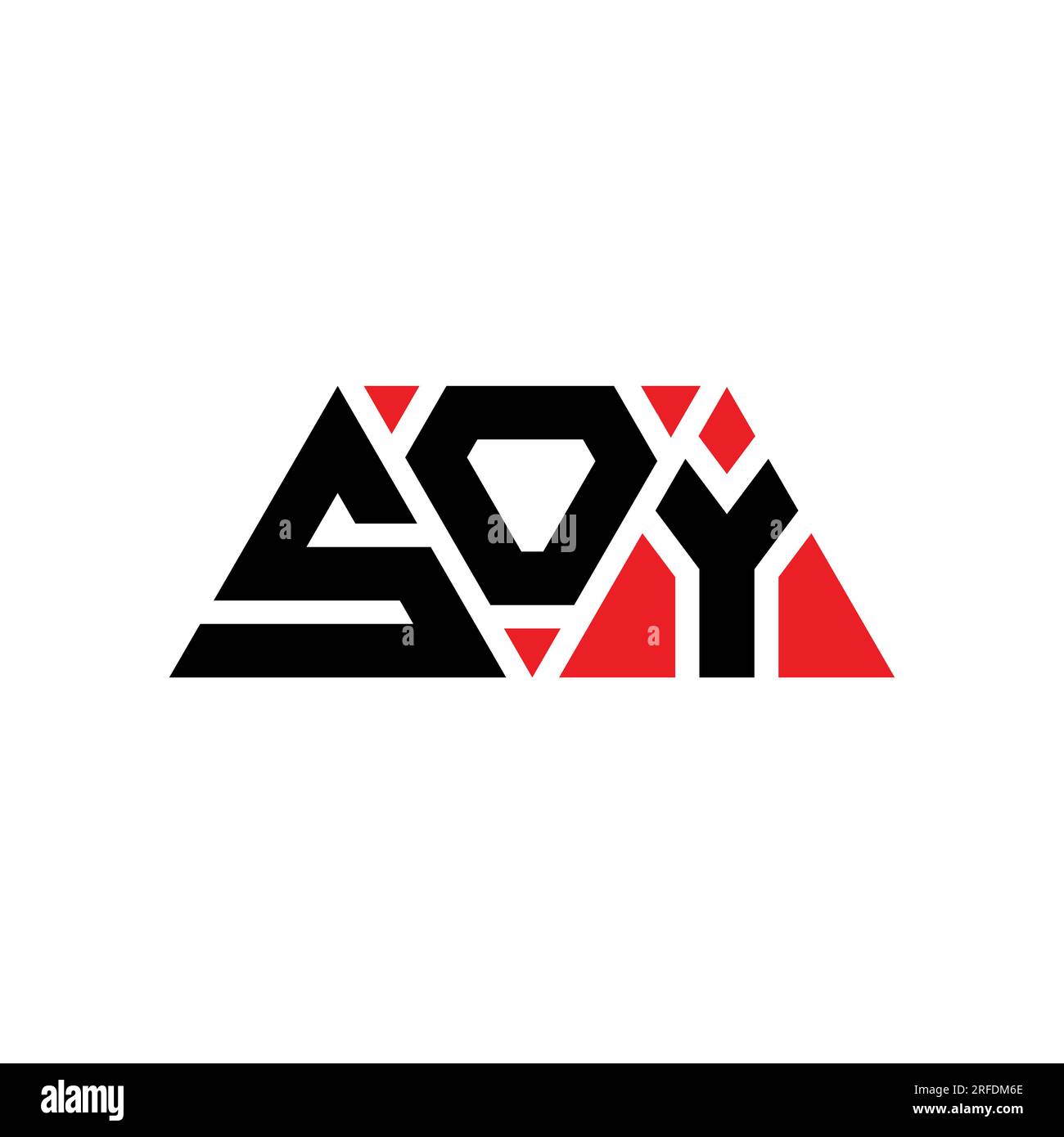 SOY triangle letter logo design with triangle shape. SOY triangle logo ...