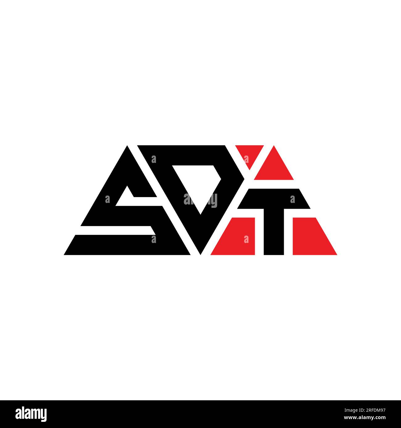 SDT triangle letter logo design with triangle shape. SDT triangle logo ...