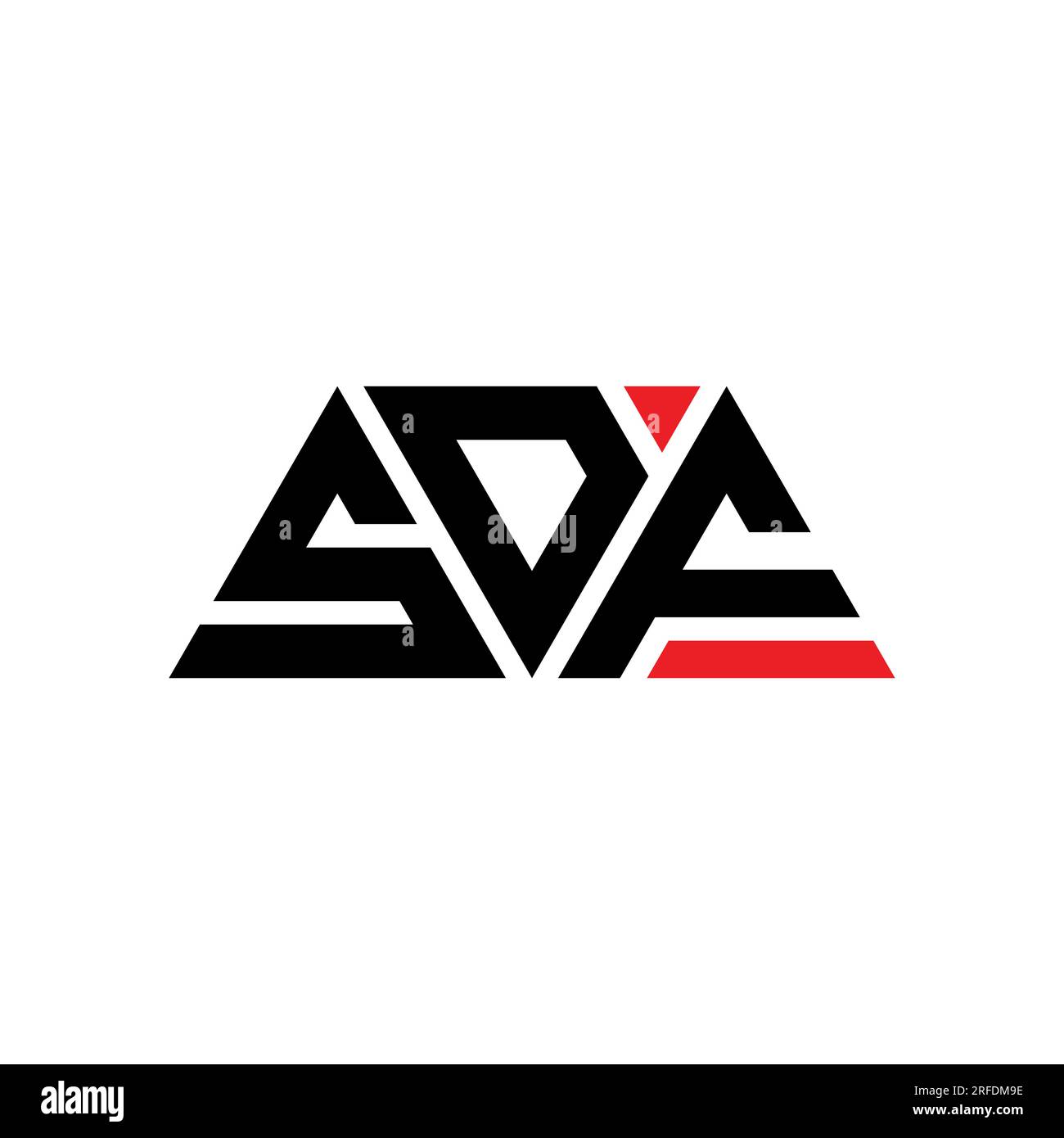 SDF triangle letter logo design with triangle shape. SDF triangle logo ...