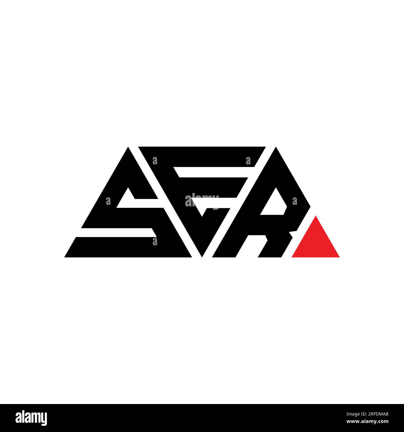 SER triangle letter logo design with triangle shape. SER triangle logo ...