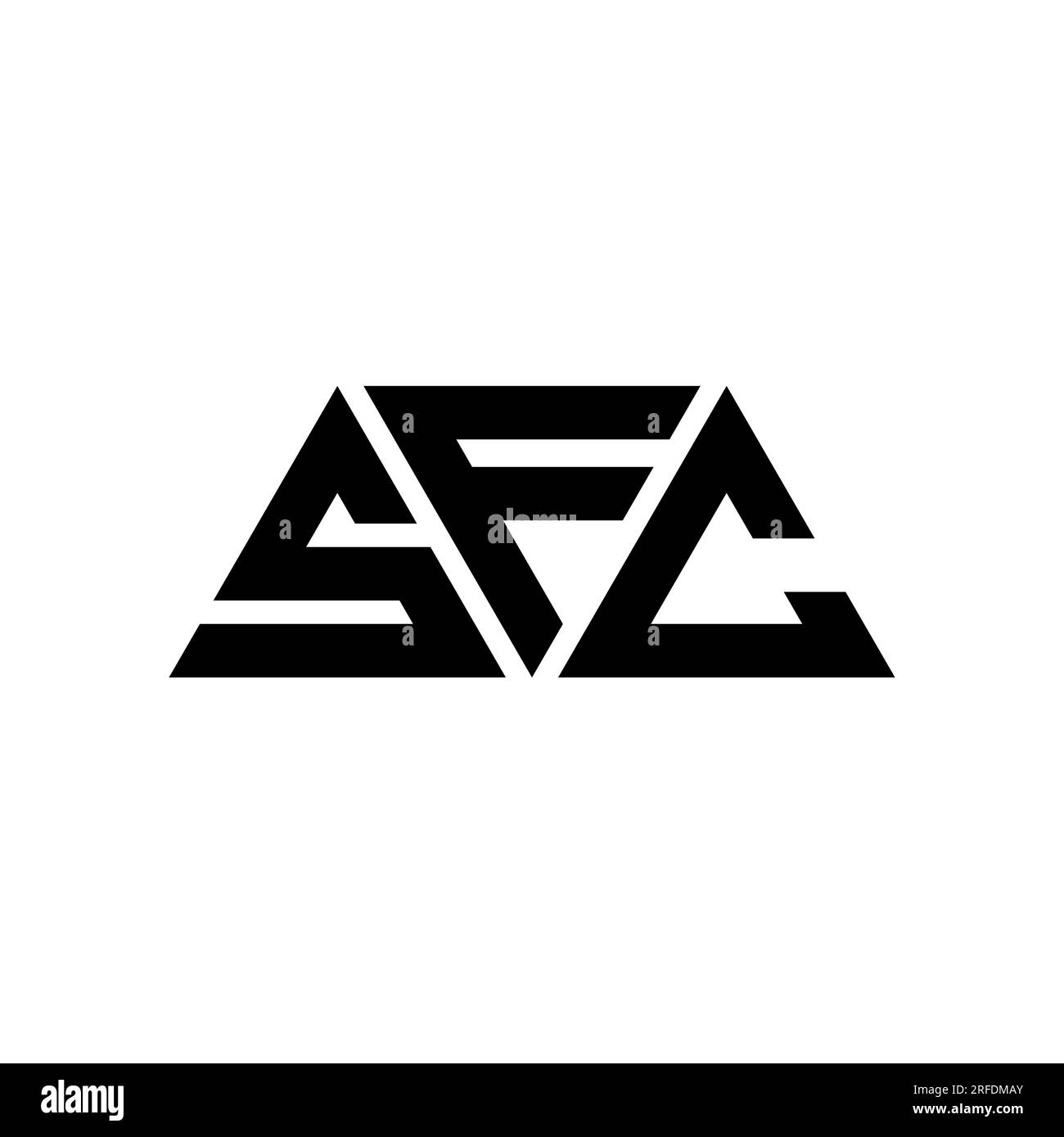 SFC triangle letter logo design with triangle shape. SFC triangle logo ...