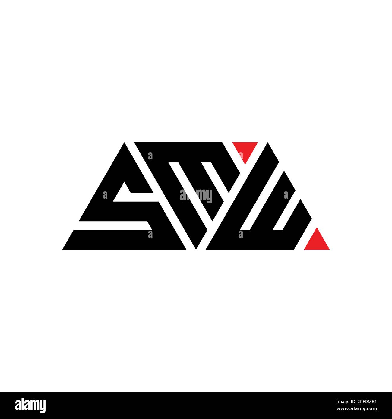 SMW triangle letter logo design with triangle shape. SMW triangle logo ...