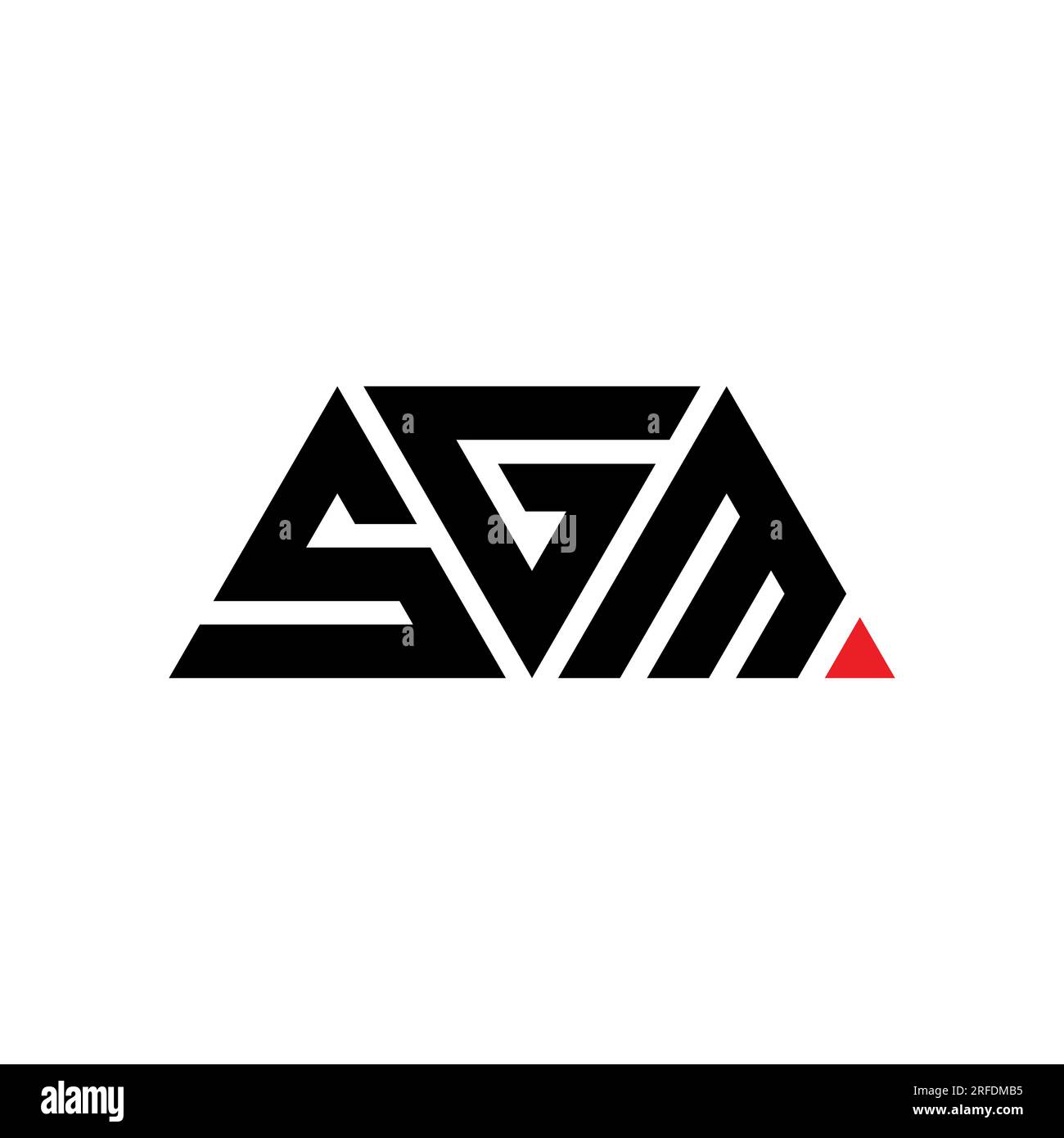 SGM triangle letter logo design with triangle shape. SGM triangle logo ...