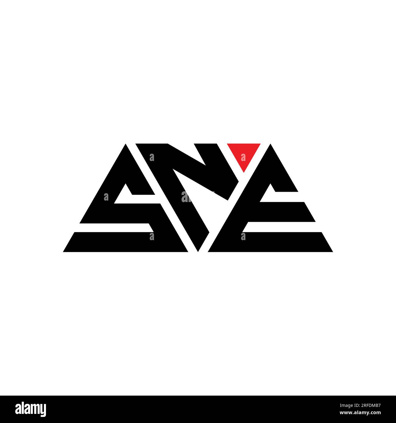 SNE triangle letter logo design with triangle shape. SNE triangle logo ...
