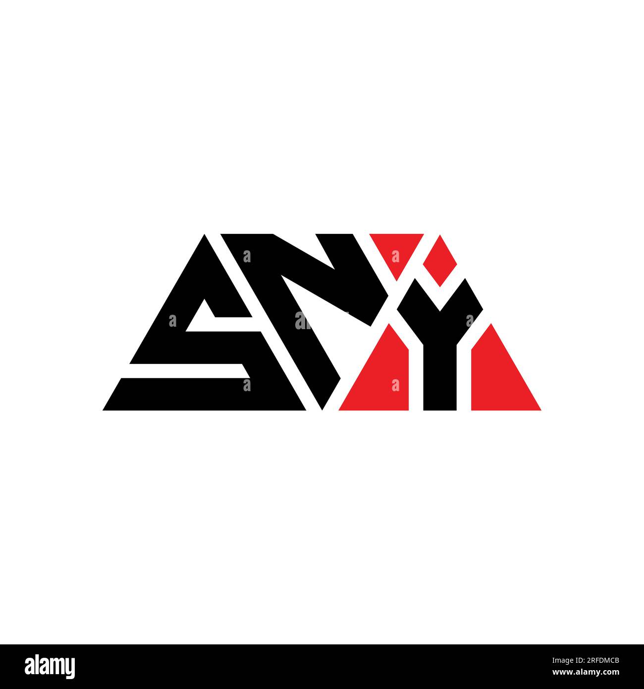 SNY triangle letter logo design with triangle shape. SNY triangle logo ...