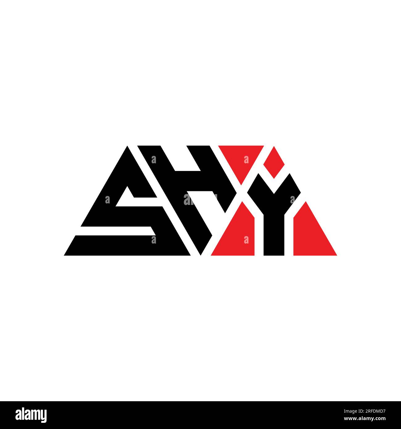 SHY triangle letter logo design with triangle shape. SHY triangle logo ...