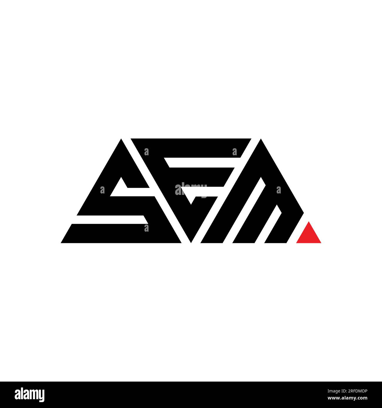 SEM triangle letter logo design with triangle shape. SEM triangle logo ...