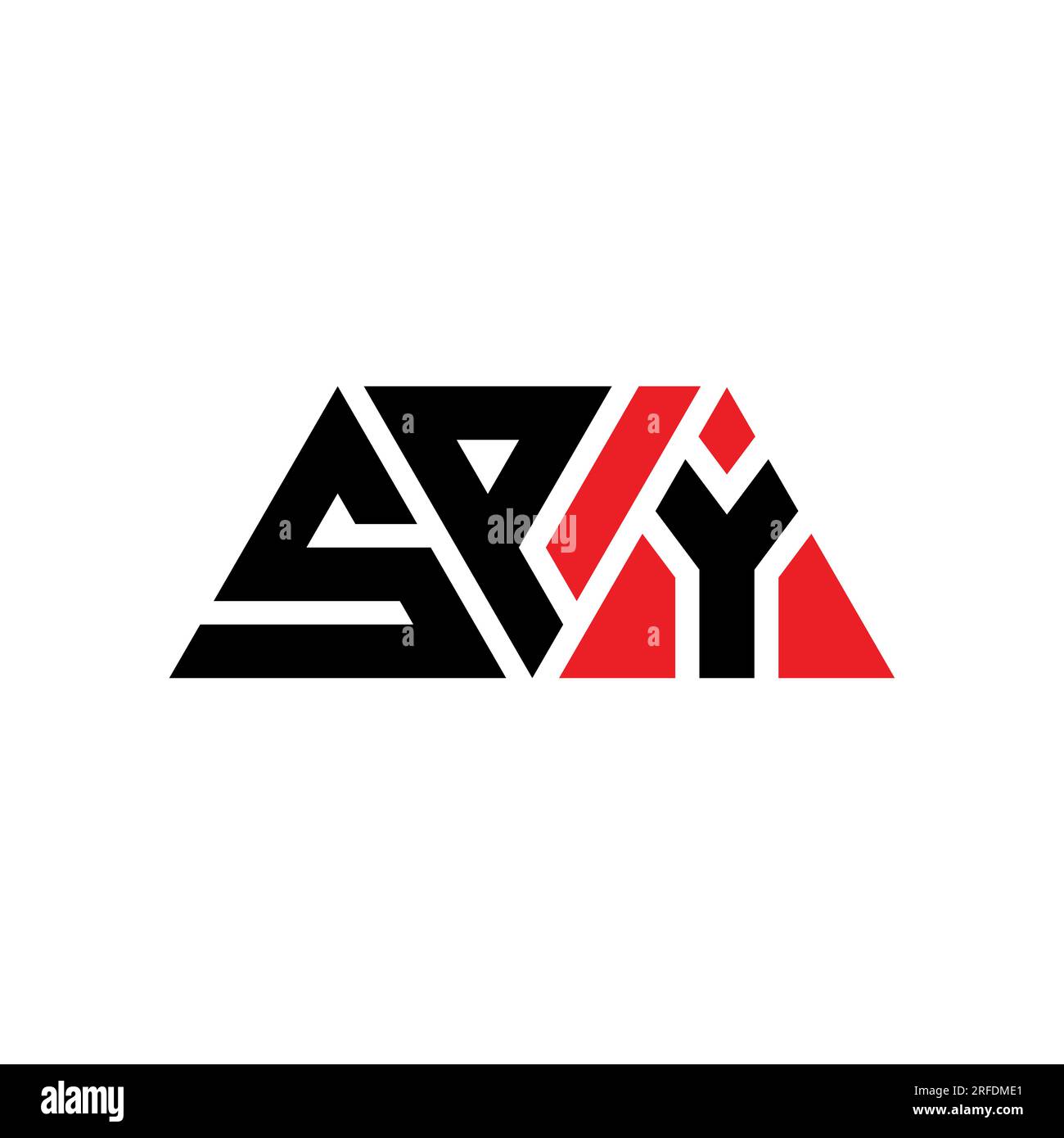 SPY triangle letter logo design with triangle shape. SPY triangle logo ...