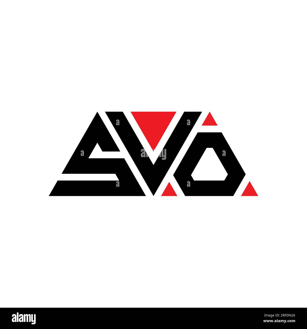 SVO triangle letter logo design with triangle shape. SVO triangle logo ...