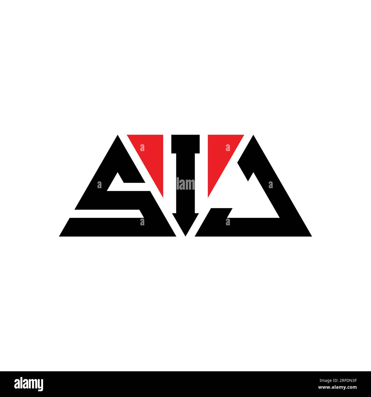 SIJ triangle letter logo design with triangle shape. SIJ triangle logo ...