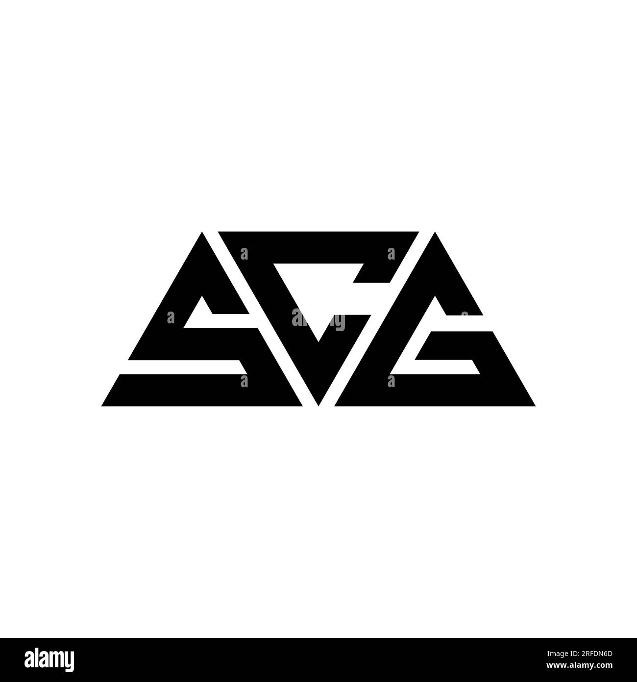 SCG triangle letter logo design with triangle shape. SCG triangle logo design monogram. SCG ...