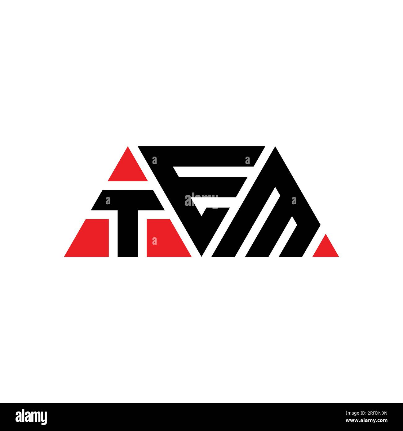 TEM triangle letter logo design with triangle shape. TEM triangle logo ...