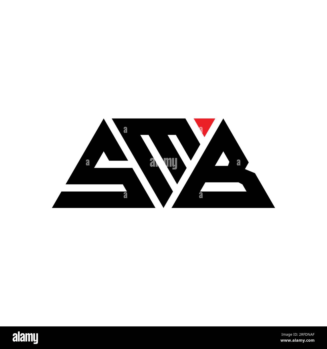 SMB triangle letter logo design with triangle shape. SMB triangle logo design monogram. SMB ...