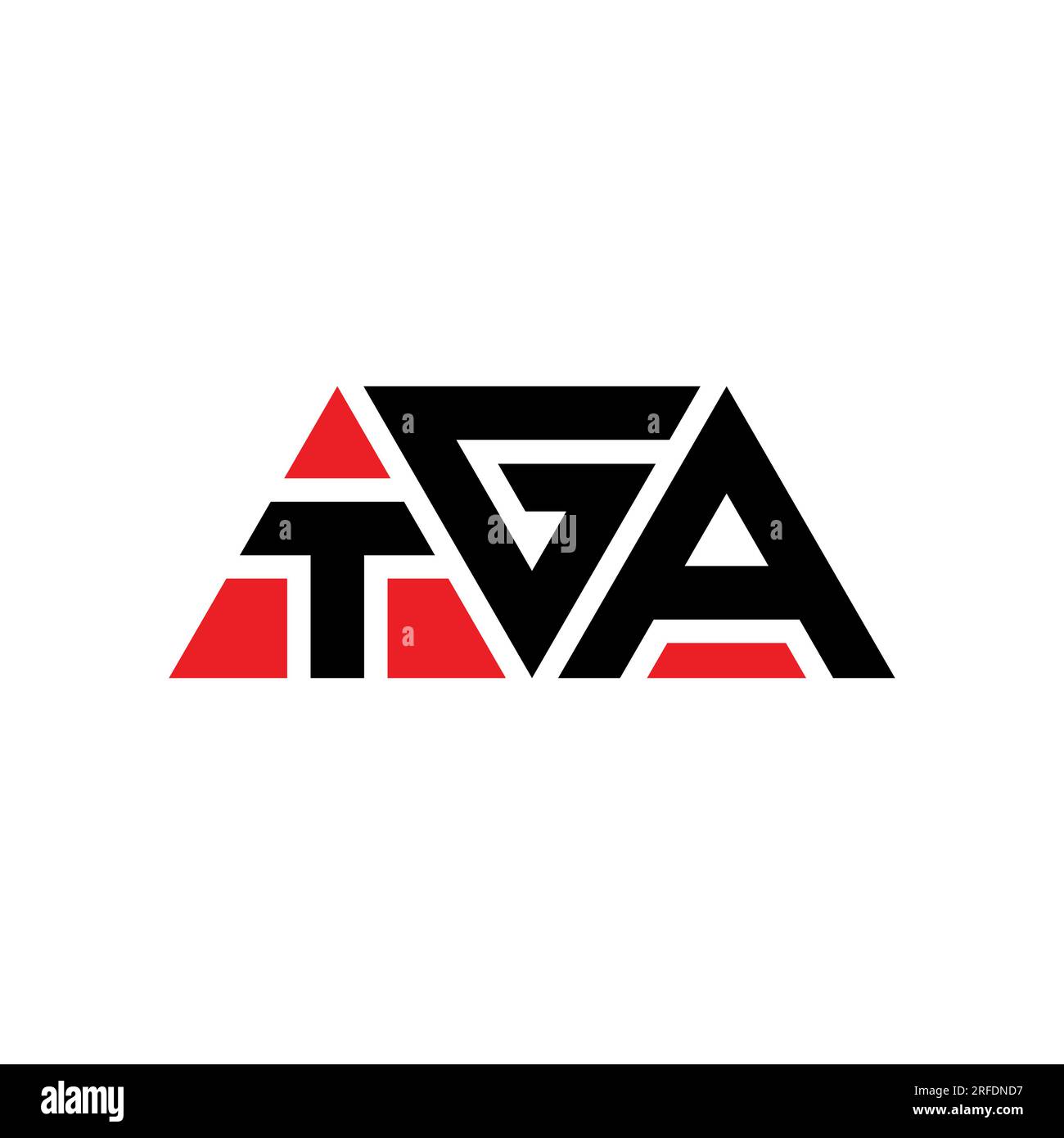 TGA triangle letter logo design with triangle shape. TGA triangle logo ...