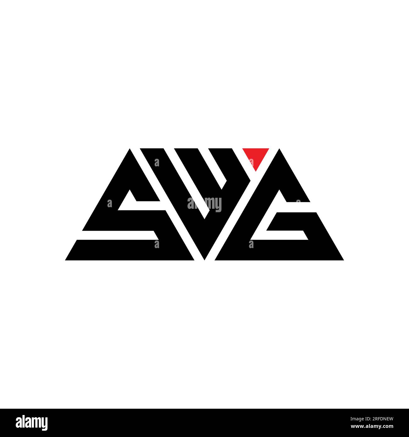 SWG triangle letter logo design with triangle shape. SWG triangle logo ...
