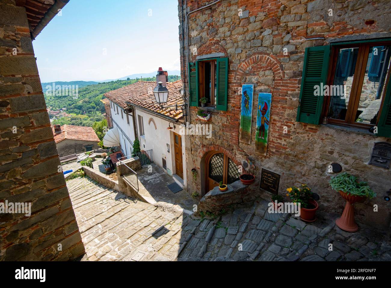 Pedestrian Alley in Collodi - Italy Stock Photo - Alamy
