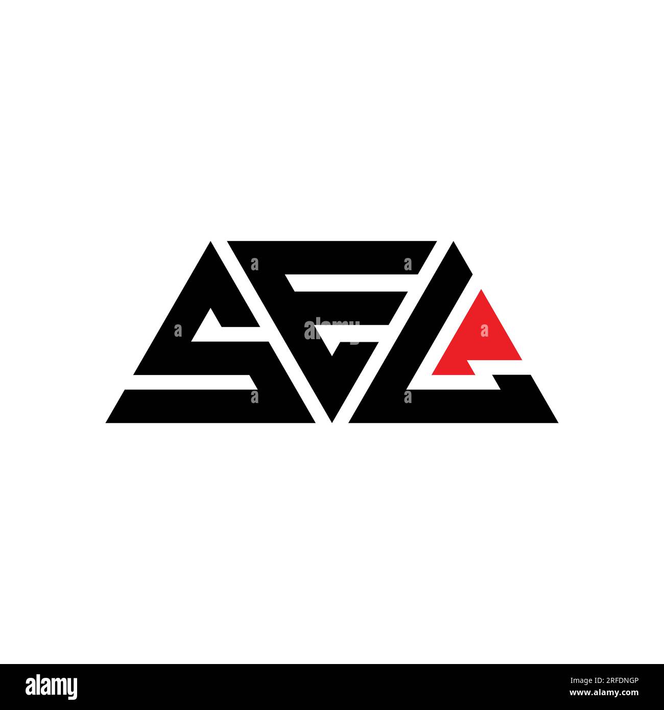 SEL triangle letter logo design with triangle shape. SEL triangle logo ...