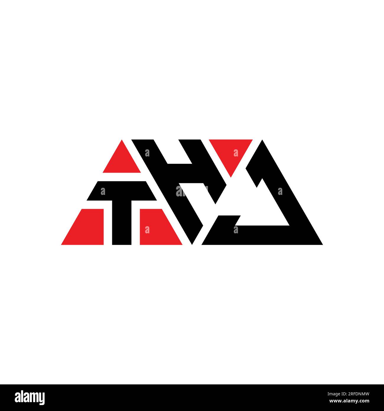 THJ triangle letter logo design with triangle shape. THJ triangle logo ...