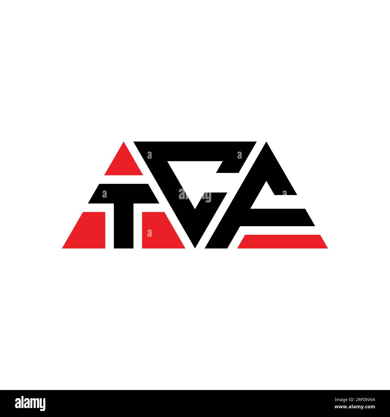 TCF triangle letter logo design with triangle shape. TCF triangle logo ...