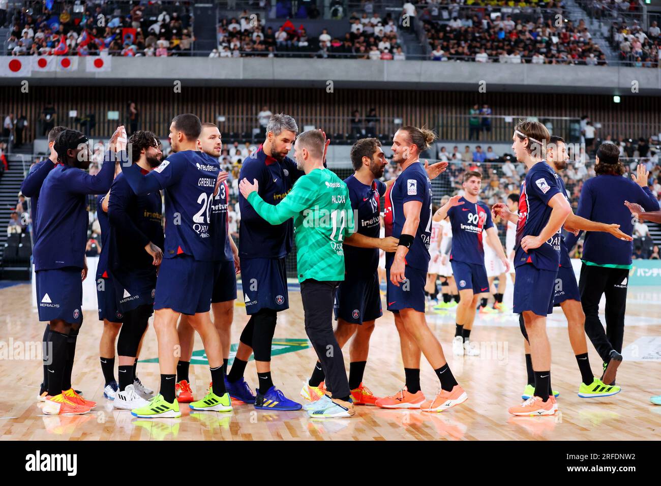 Ariake Arena Tokyo, Japan. 2nd Aug, 2023. Paris Saint-Germain team ...