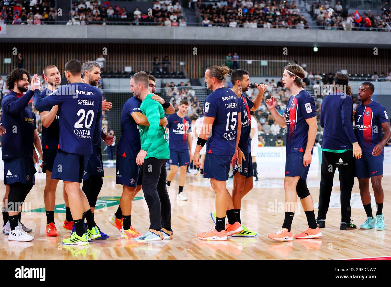 Ariake Arena Tokyo, Japan. 2nd Aug, 2023. Paris Saint-Germain team ...
