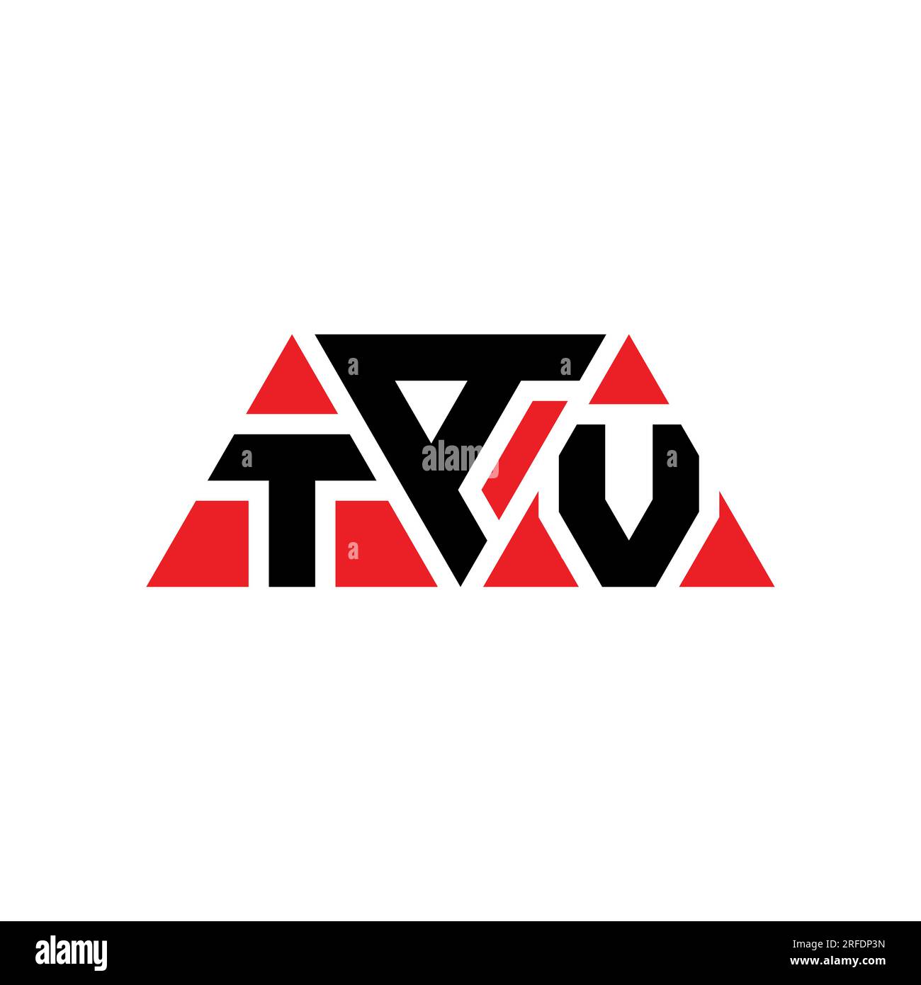 TAV triangle letter logo design with triangle shape. TAV triangle logo ...
