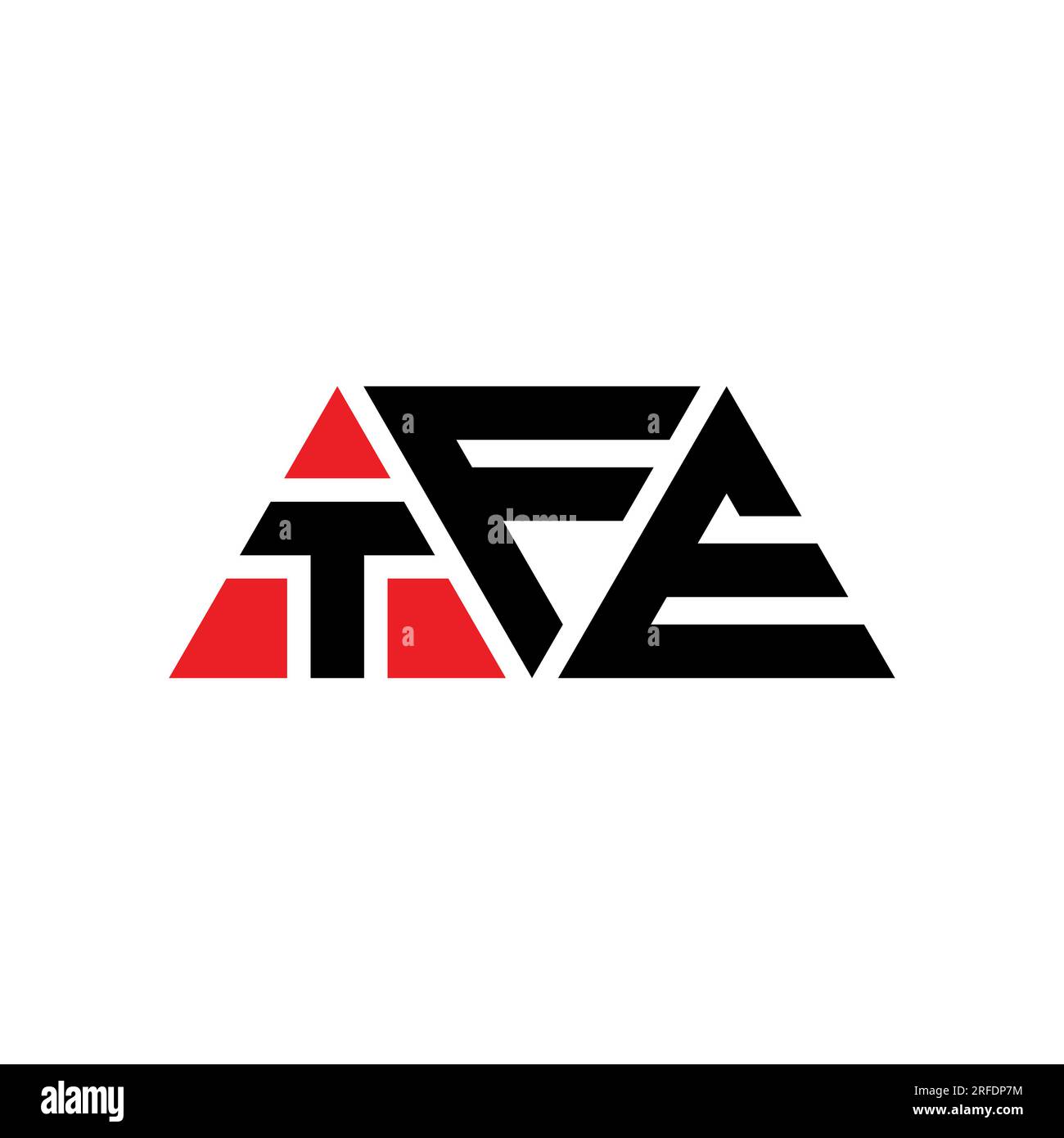 TFE triangle letter logo design with triangle shape. TFE triangle logo ...