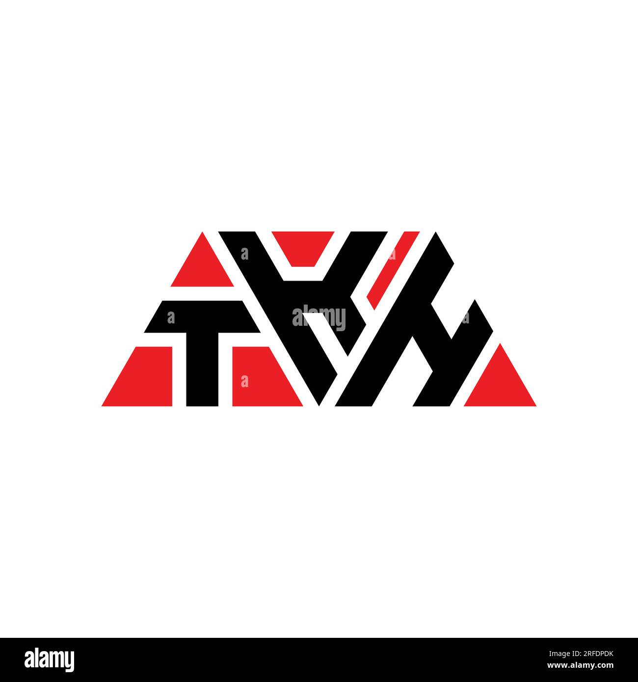 TKH triangle letter logo design with triangle shape. TKH triangle logo ...