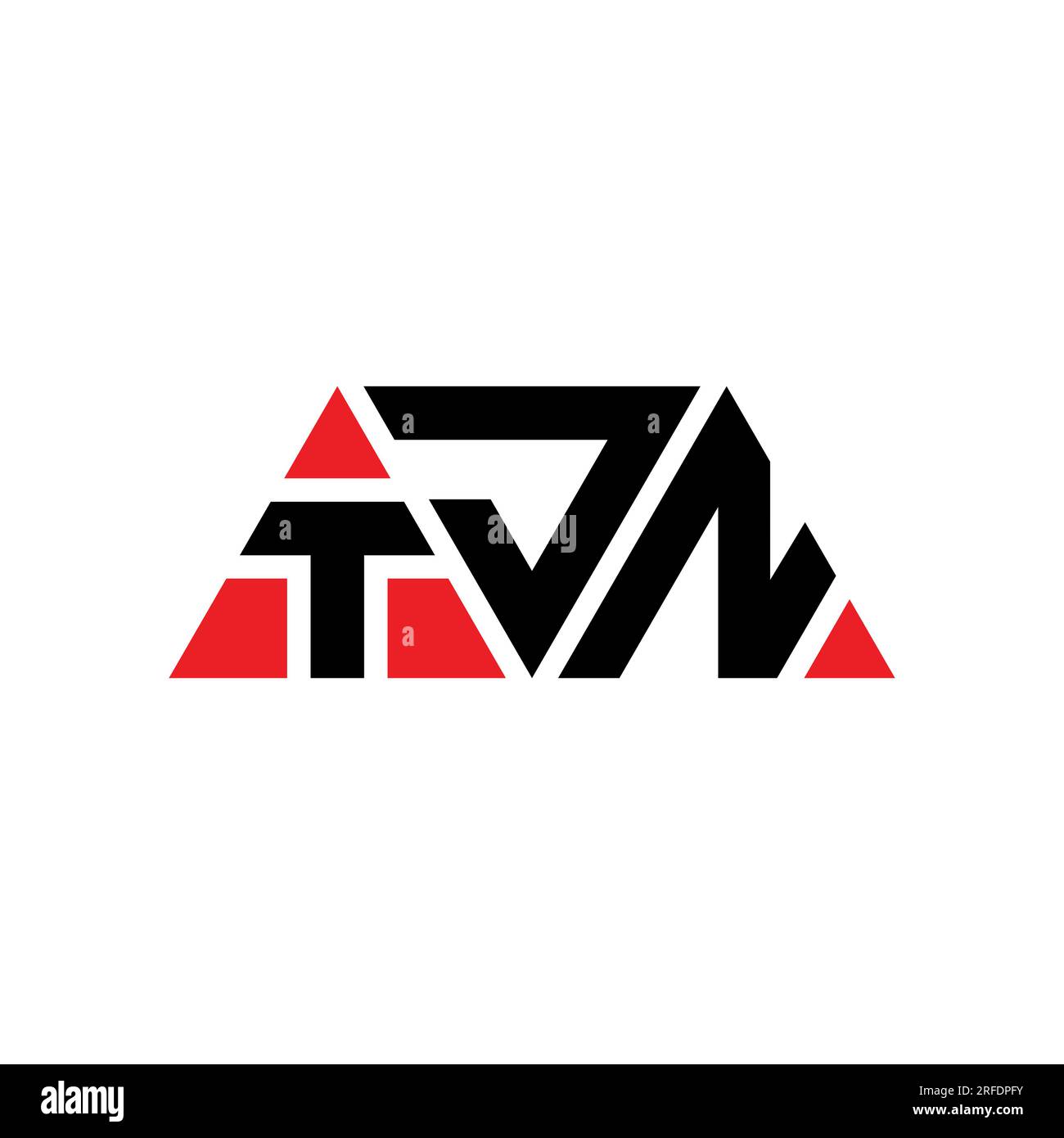 TJN triangle letter logo design with triangle shape. TJN triangle logo ...