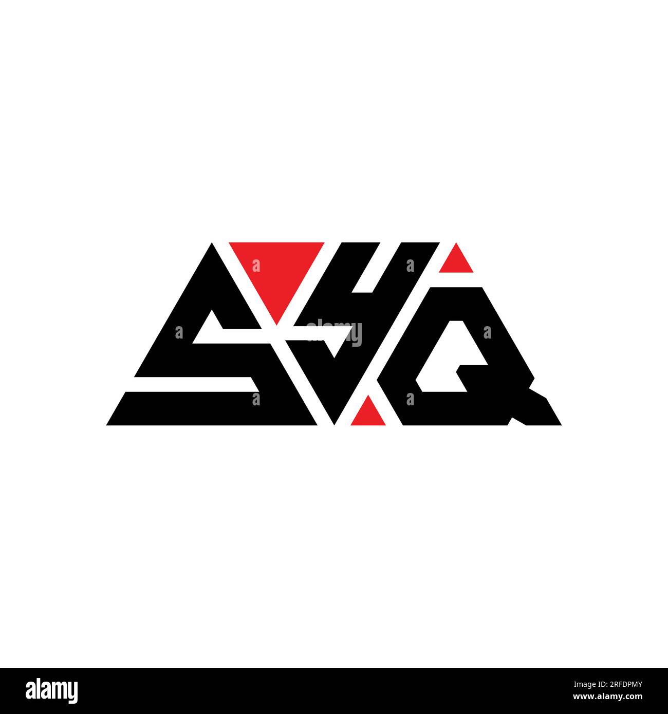 SYQ triangle letter logo design with triangle shape. SYQ triangle logo ...