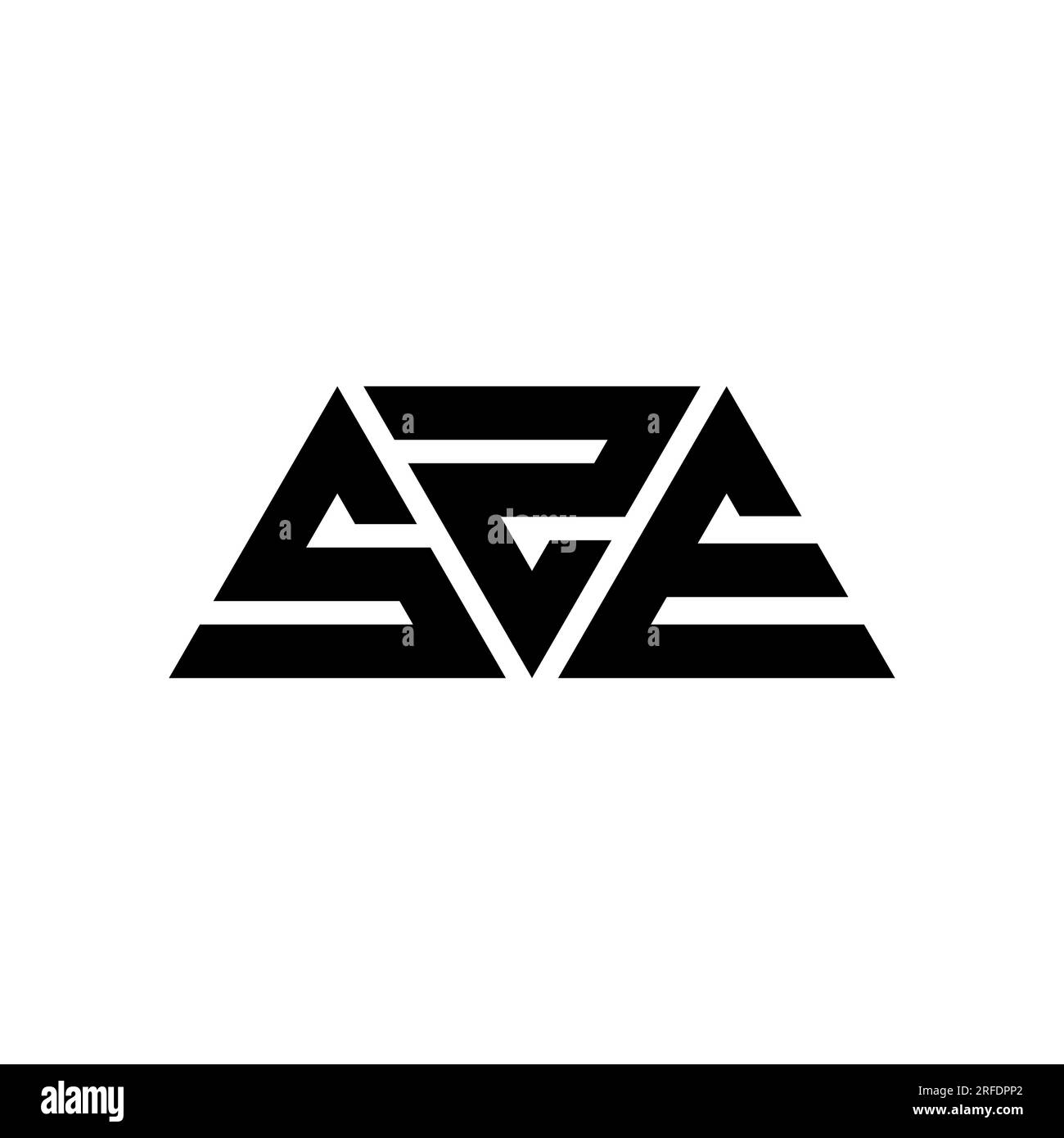 SZE triangle letter logo design with triangle shape. SZE triangle logo ...