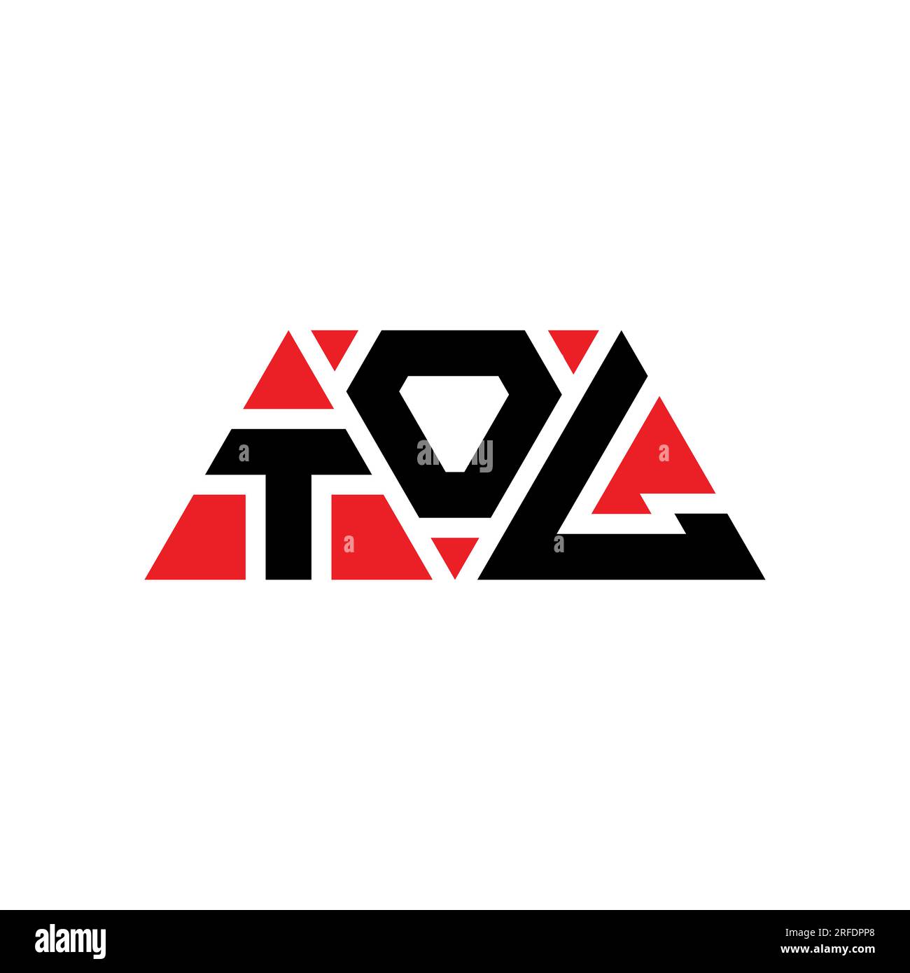 TOL triangle letter logo design with triangle shape. TOL triangle logo ...