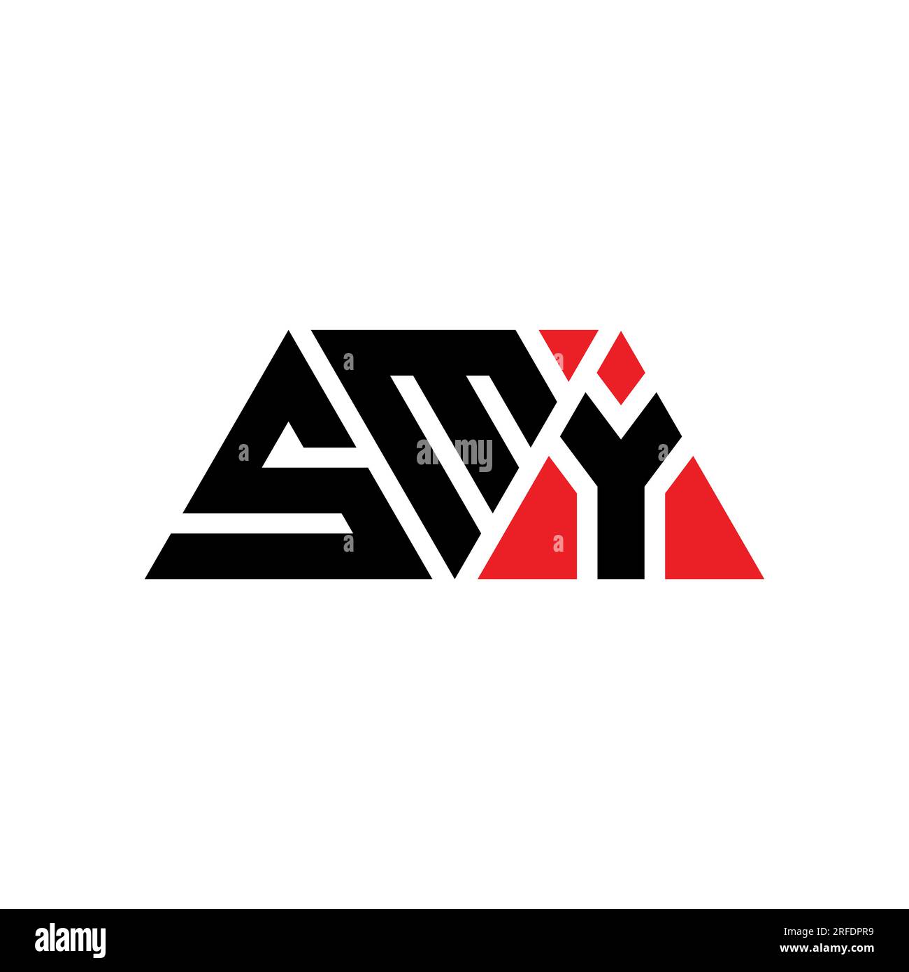 SMY triangle letter logo design with triangle shape. SMY triangle logo ...