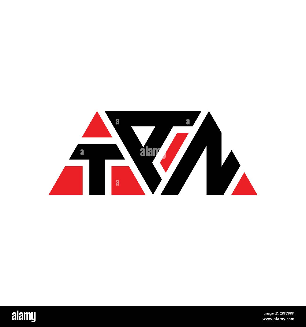 TAN triangle letter logo design with triangle shape. TAN triangle logo ...