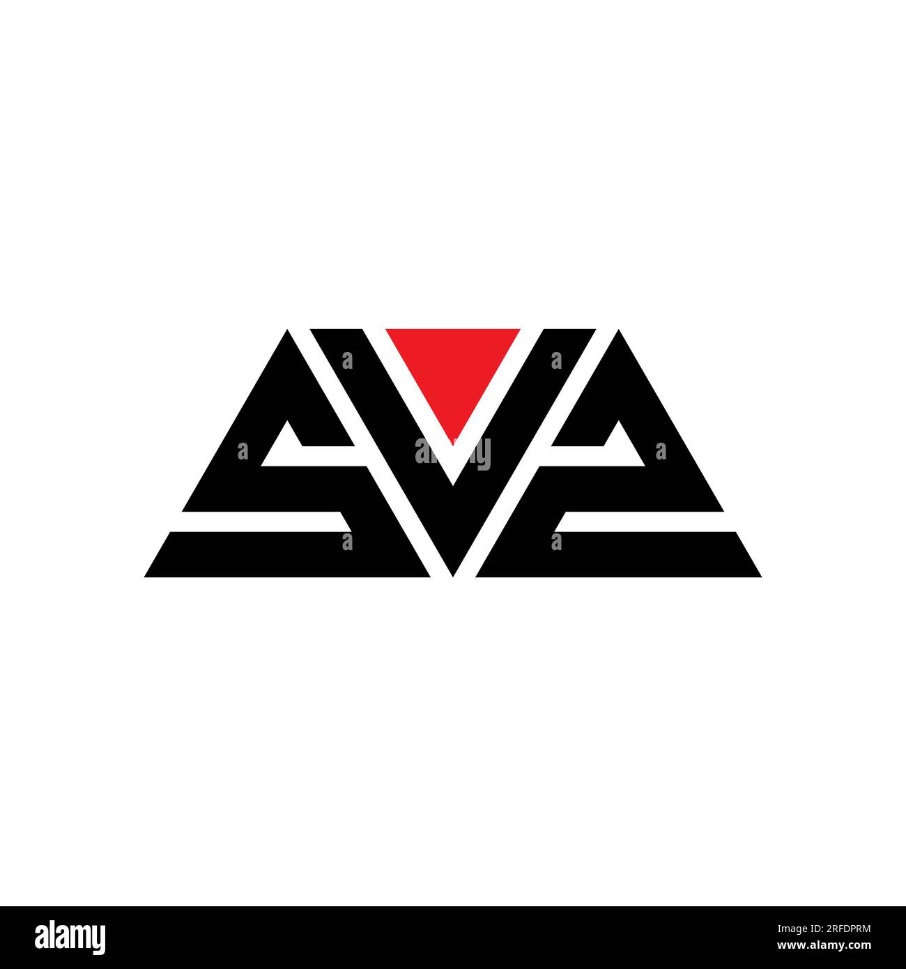 SVZ triangle letter logo design with triangle shape. SVZ triangle logo ...