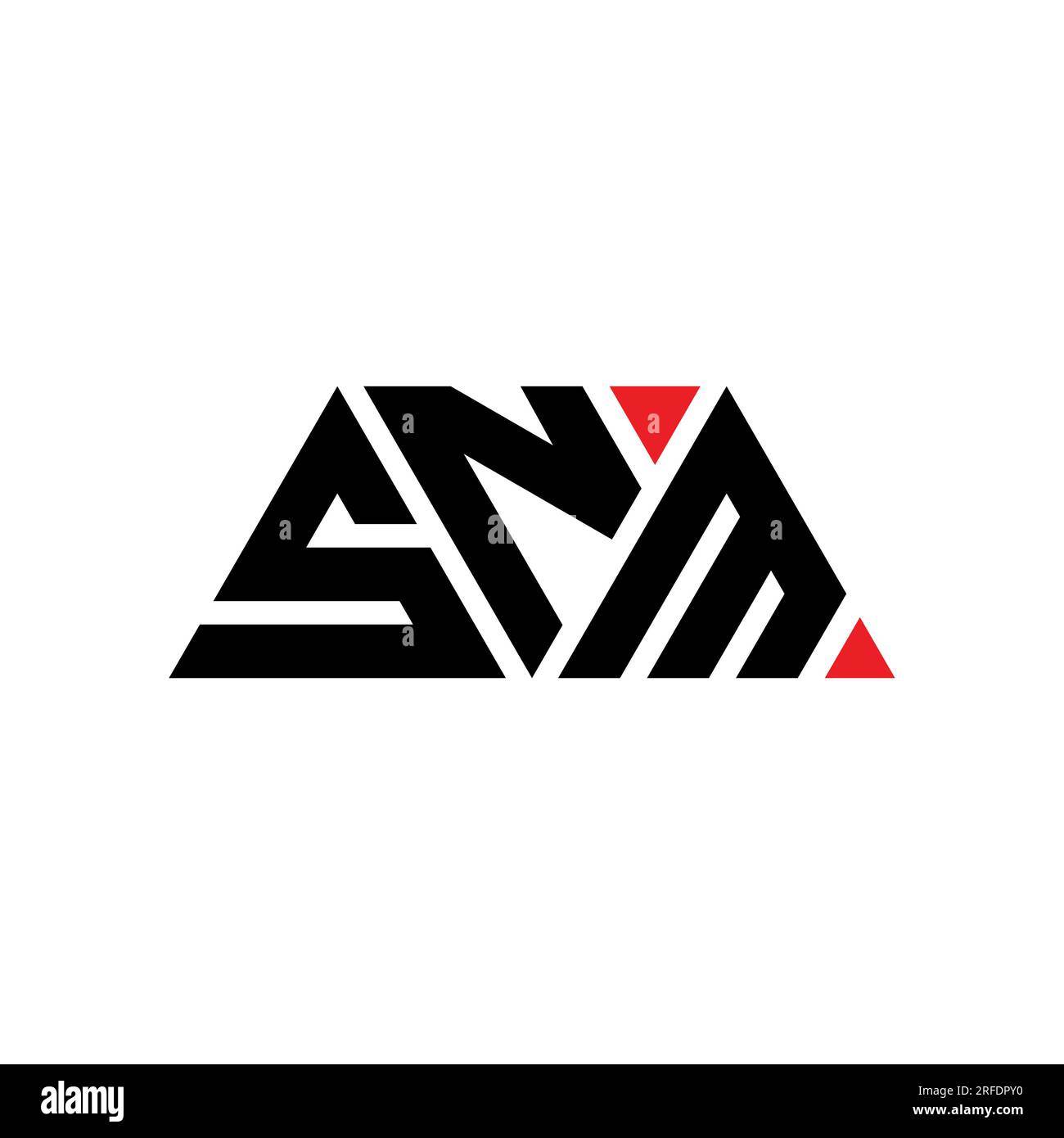 SNM triangle letter logo design with triangle shape. SNM triangle logo ...