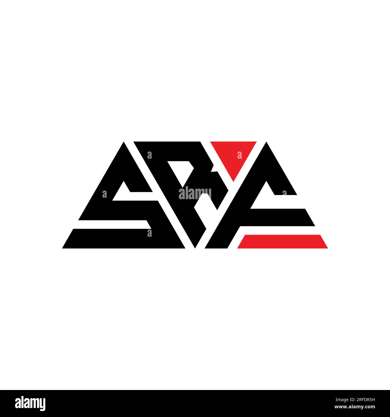 SRF triangle letter logo design with triangle shape. SRF triangle logo ...