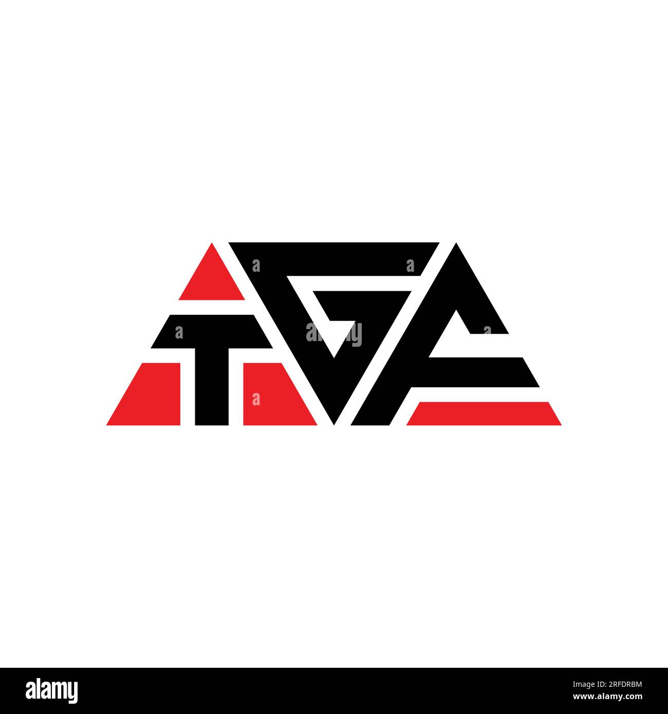TGF triangle letter logo design with triangle shape. TGF triangle logo ...