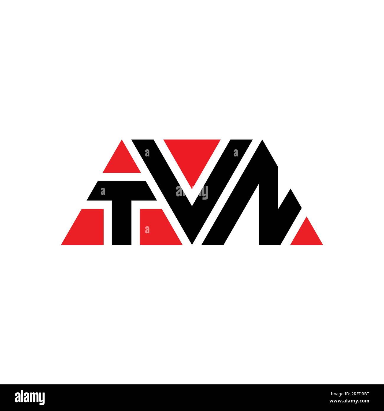 TVN triangle letter logo design with triangle shape. TVN triangle logo ...