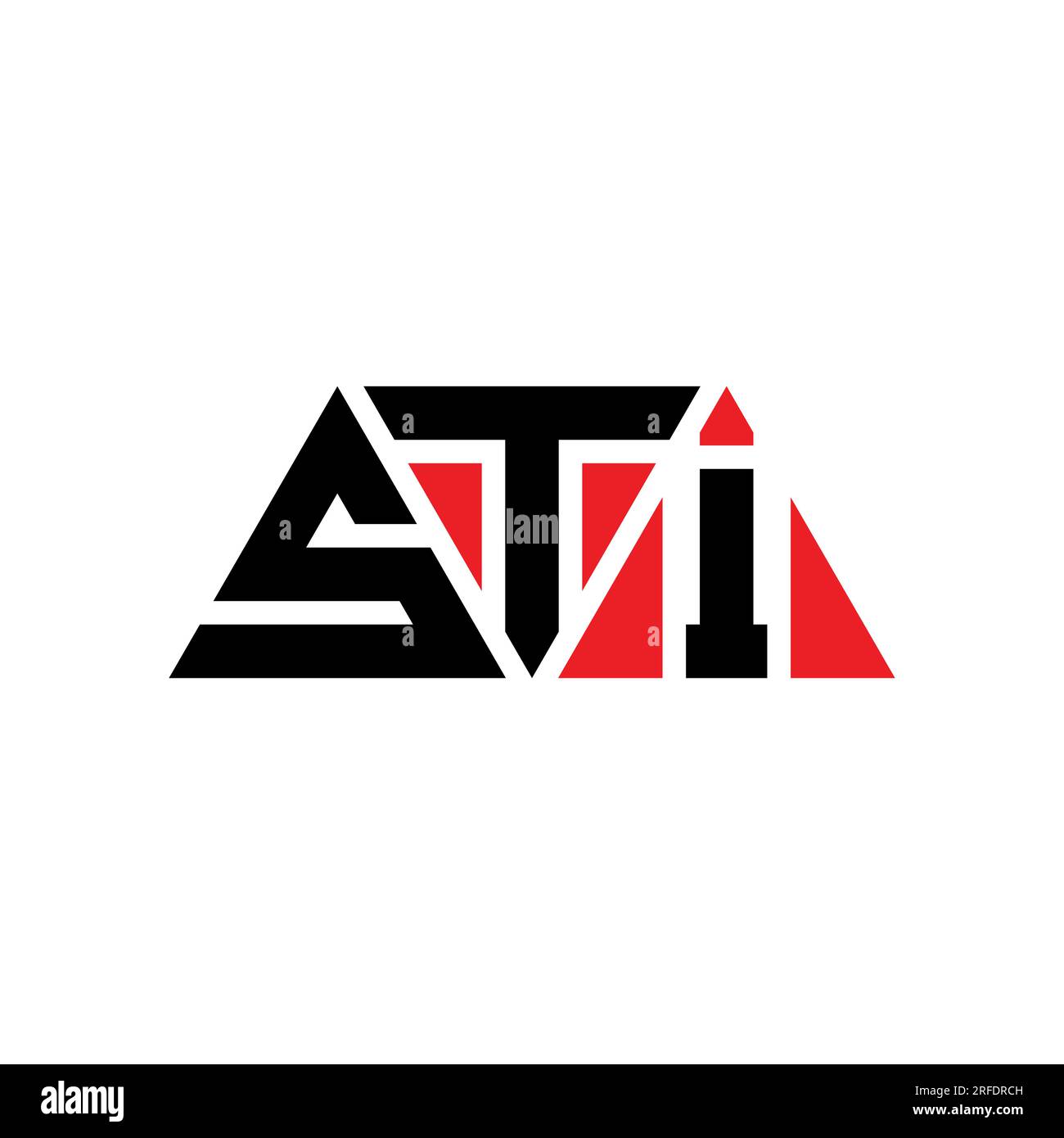 STI triangle letter logo design with triangle shape. STI triangle logo ...