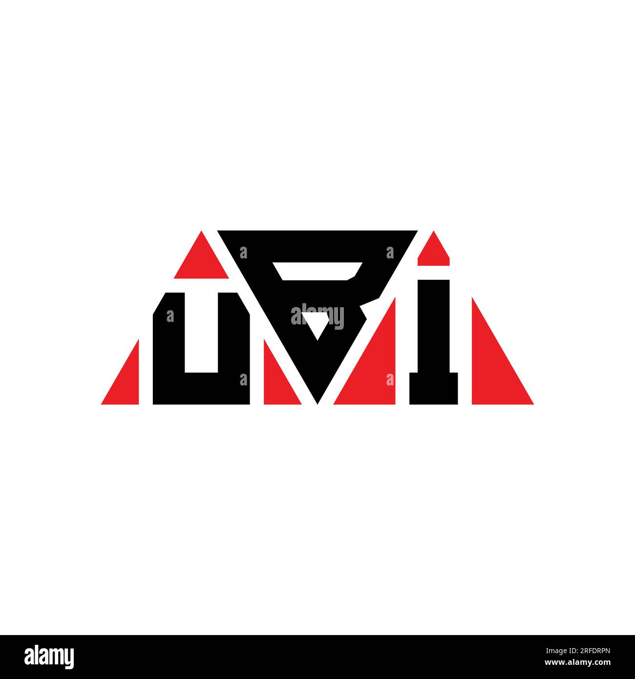 UBI triangle letter logo design with triangle shape. UBI triangle logo ...