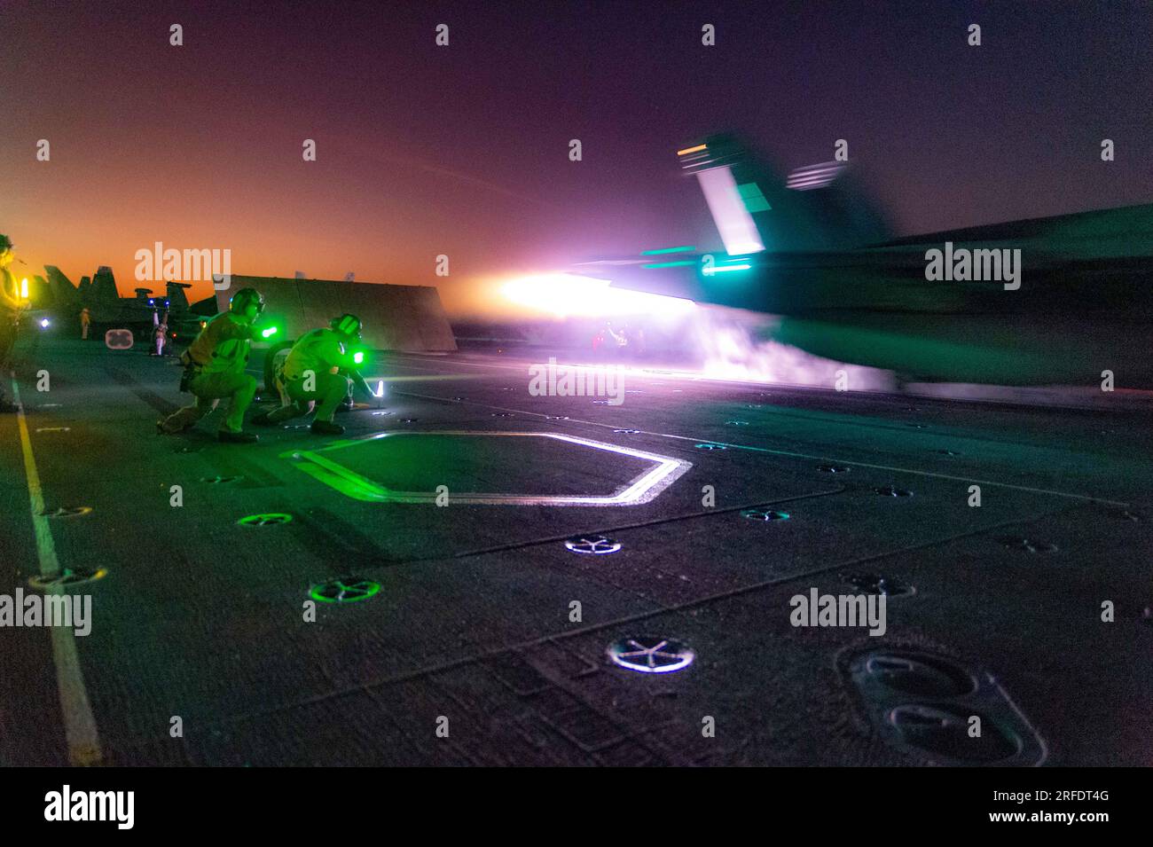 INDIAN OCEAN (Aug. 1, 2023) Lt. John Brennan, left, from Hollywood ...