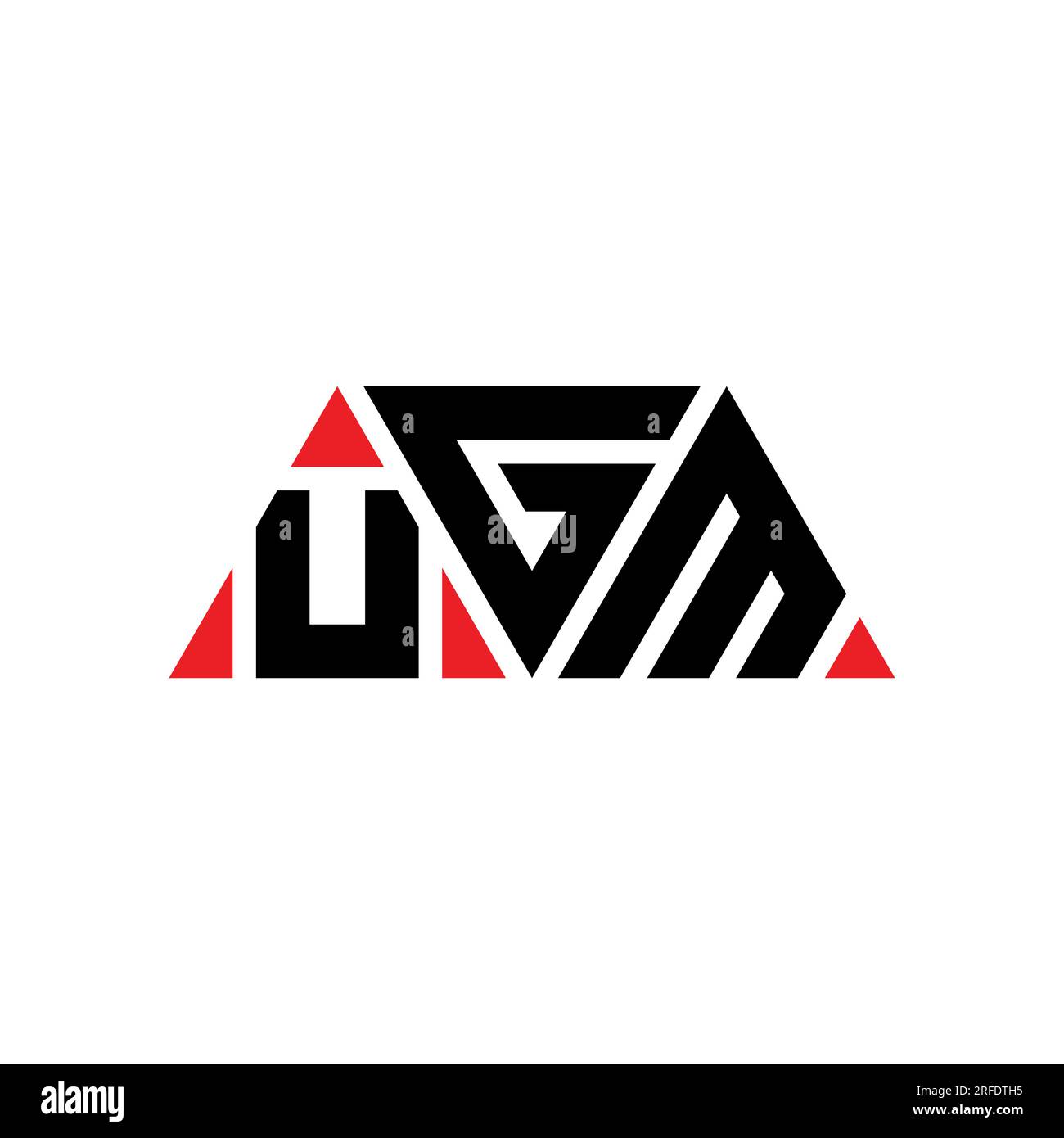 UGM triangle letter logo design with triangle shape. UGM triangle logo design monogram. UGM ...