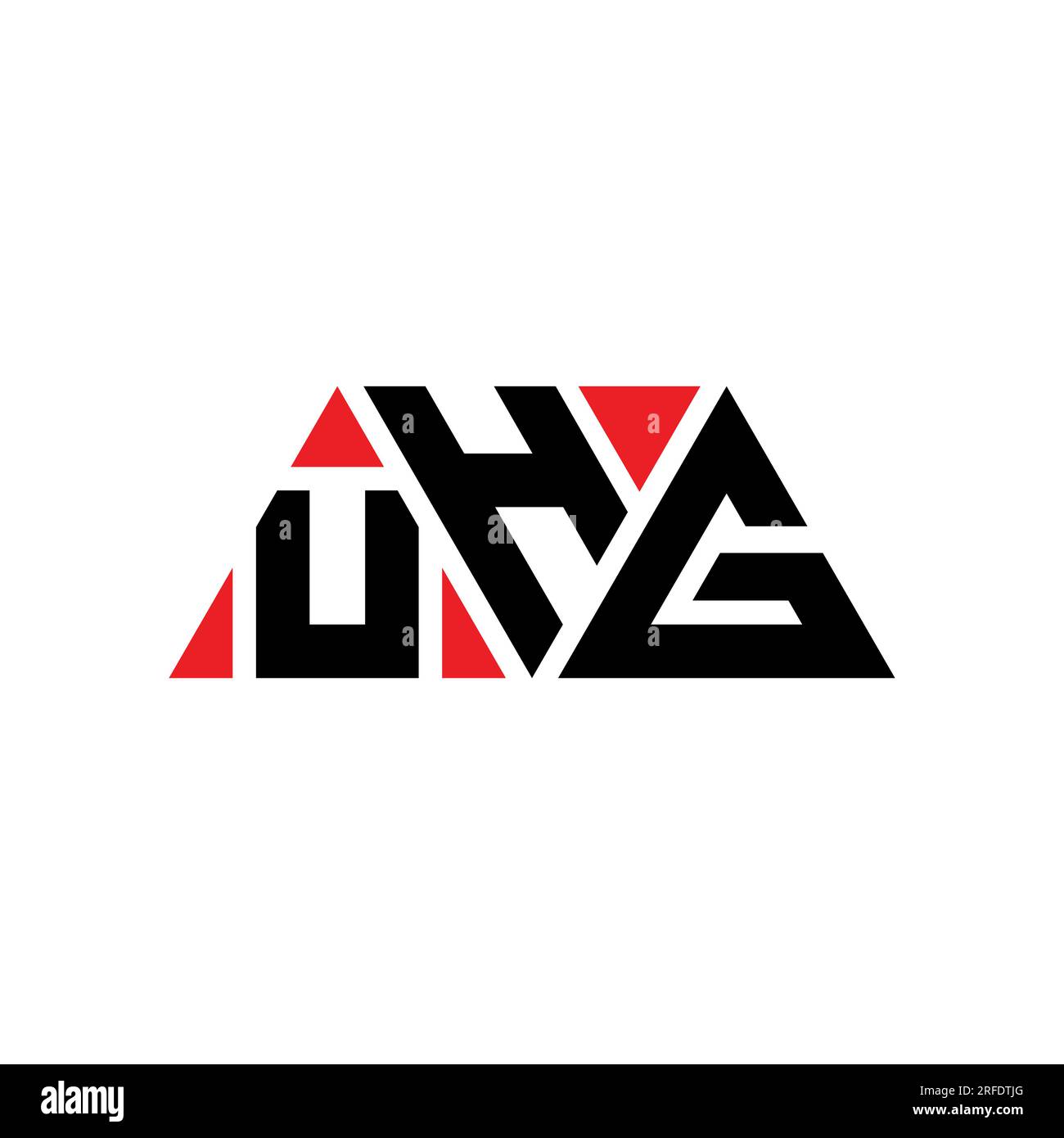 UHG triangle letter logo design with triangle shape. UHG triangle logo ...