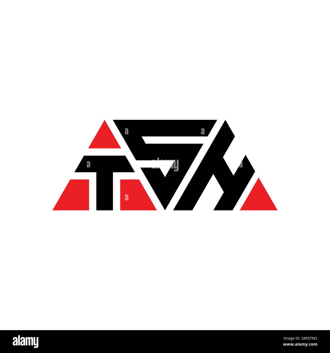 TSH triangle letter logo design with triangle shape. TSH triangle logo ...