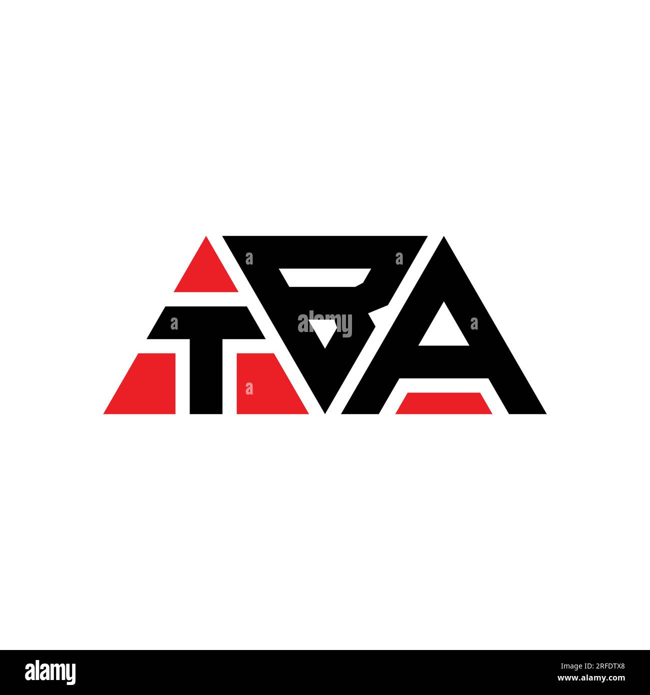 TBA triangle letter logo design with triangle shape. TBA triangle logo ...