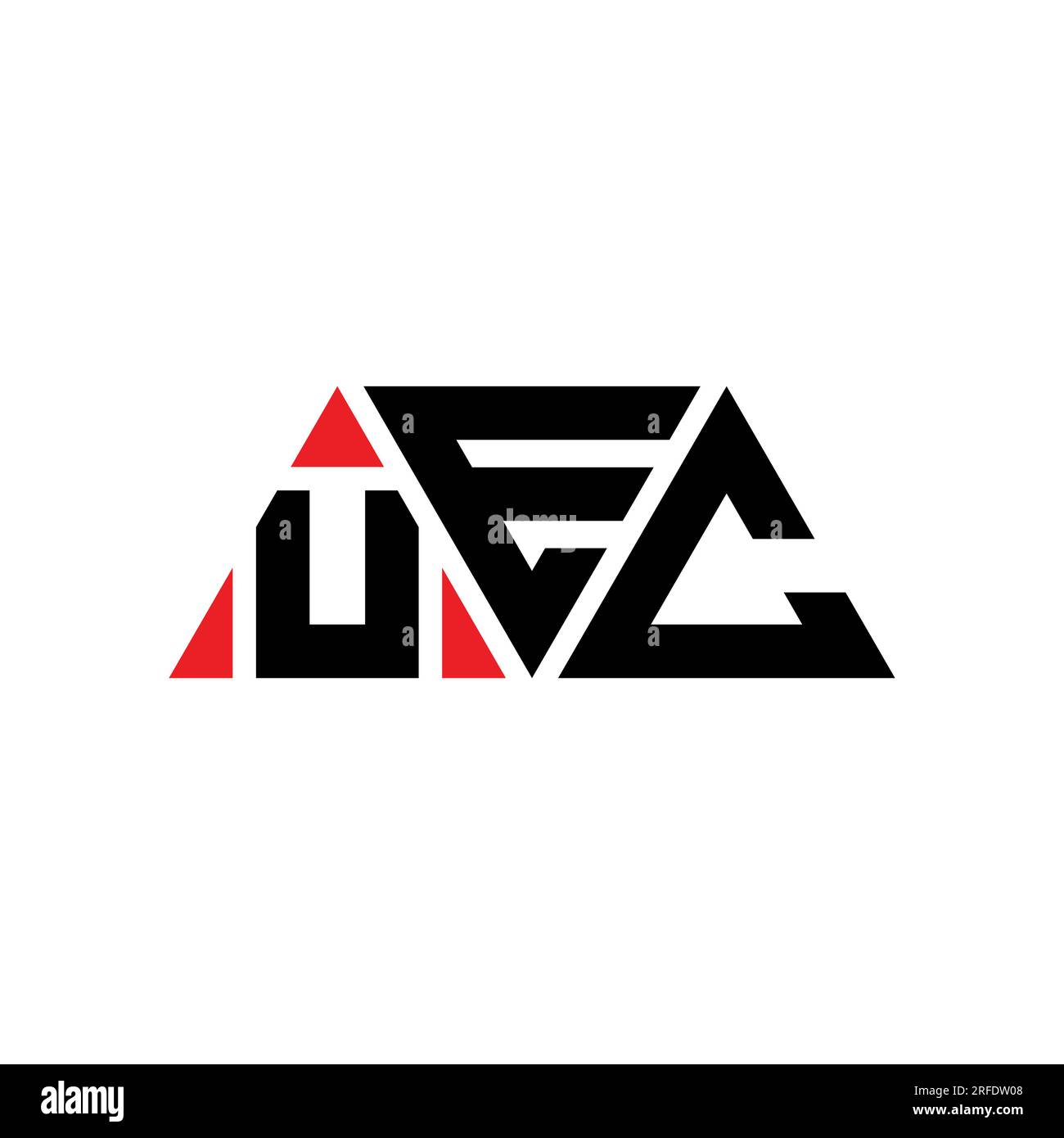 UEC triangle letter logo design with triangle shape. UEC triangle logo ...