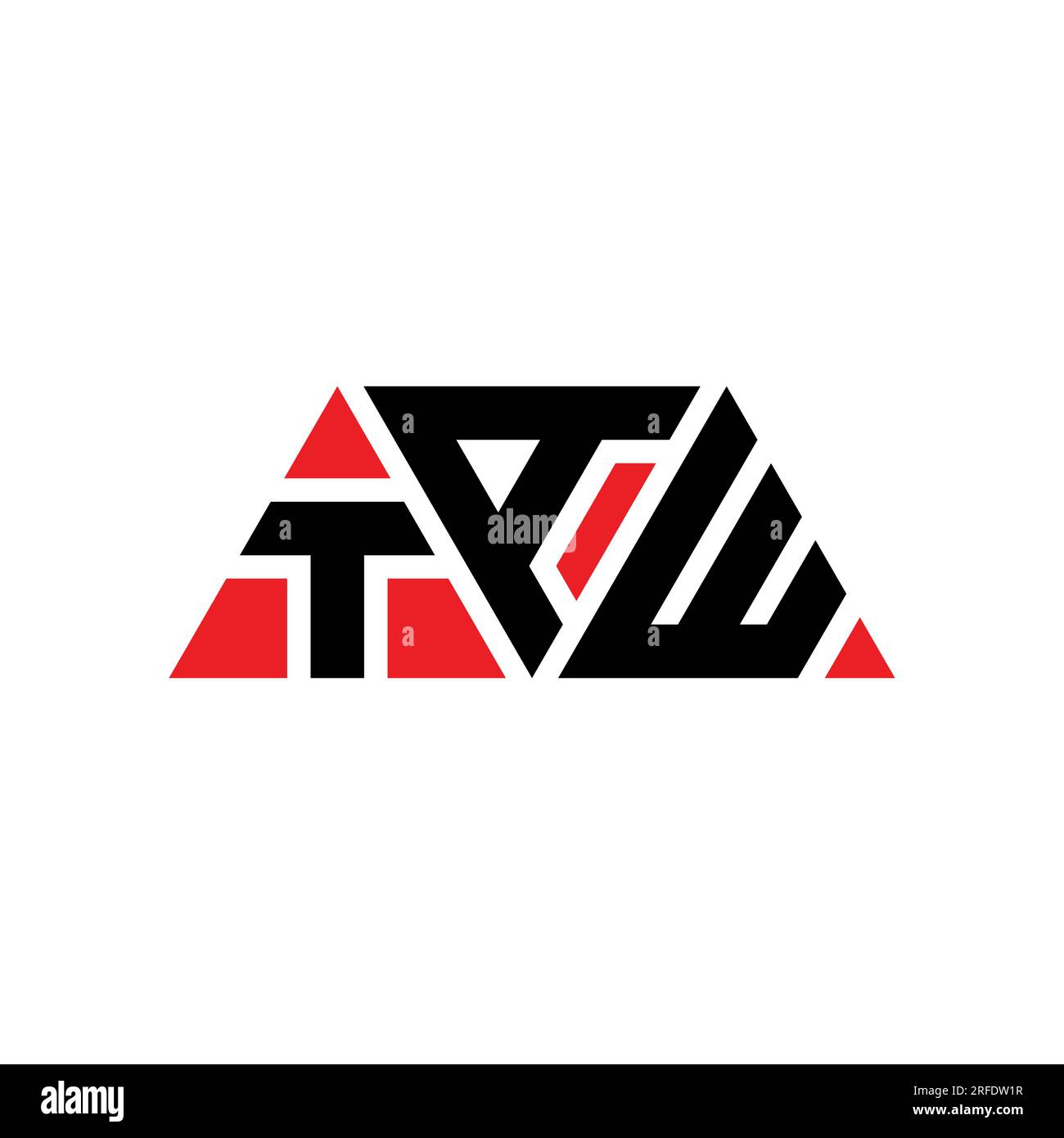 TAW triangle letter logo design with triangle shape. TAW triangle logo ...