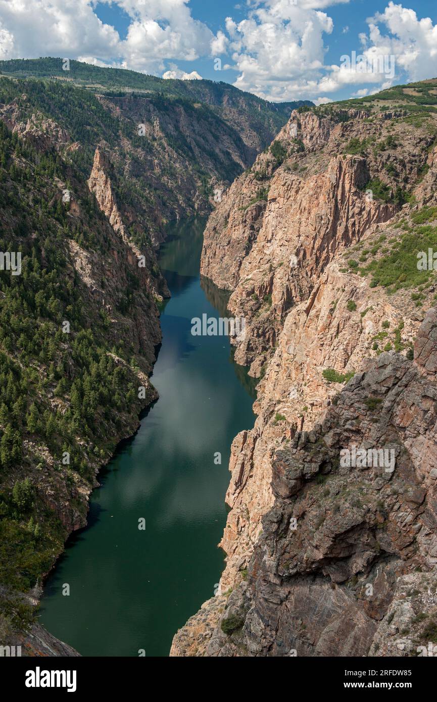 The canyon of Colorado's Gunnison River, before it enters the famed ...